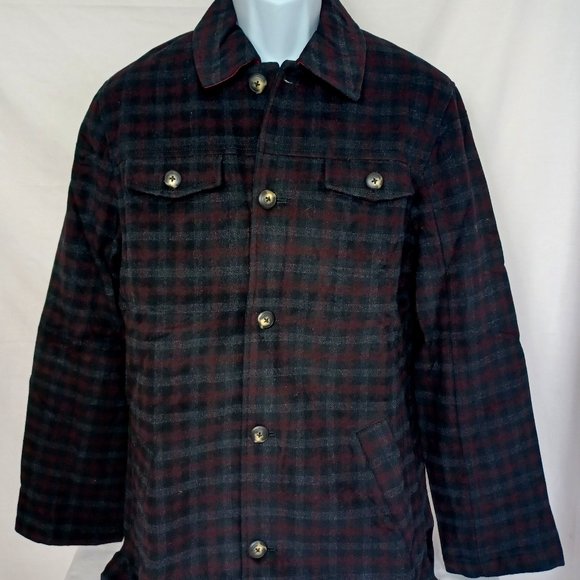 Utex | Jackets & Coats | Nwt Mens Utex Wool Quilted Plaid Shirtjacket ...